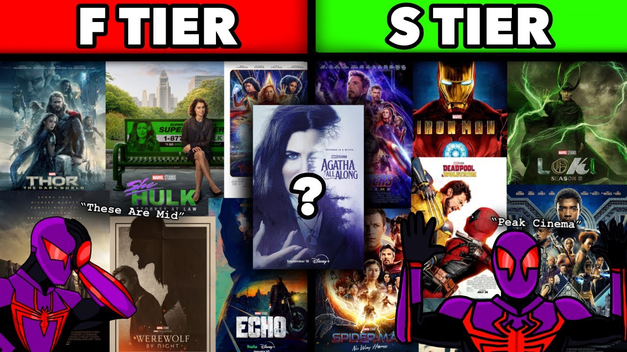 EVERY MCU MOVIE AND SHOW REVIEW AND TIERLIST - YouTube