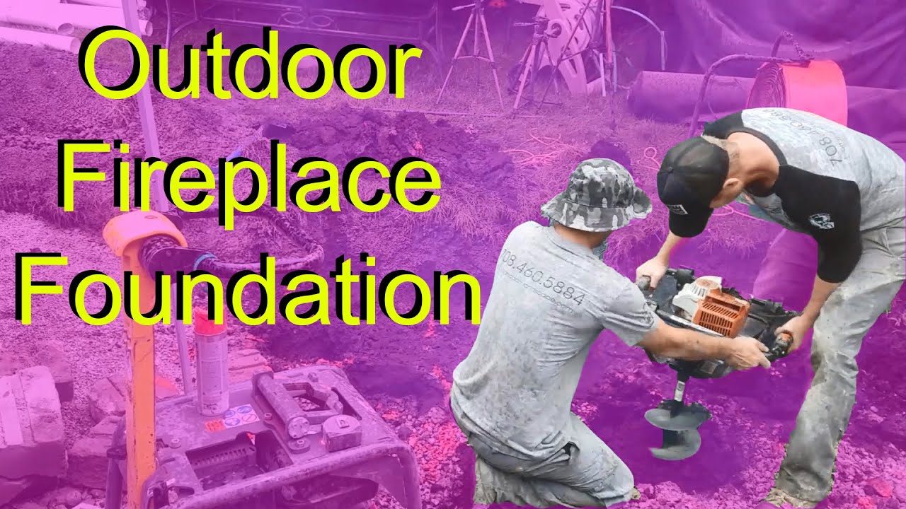Retaining Wall & Fireplace Foundation | Raised Patio Project - YouTube