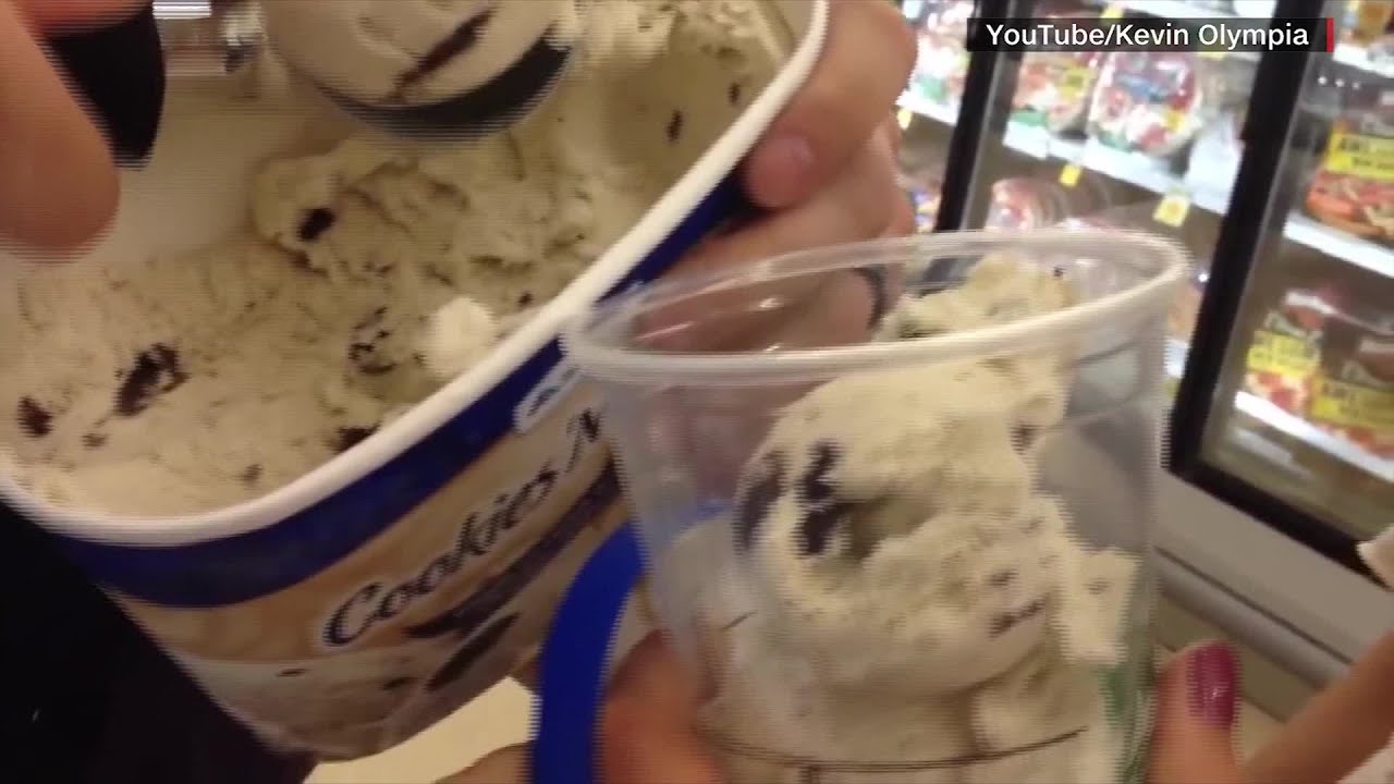 Baby's hilarious first taste of ice cream goes viral - YouTube