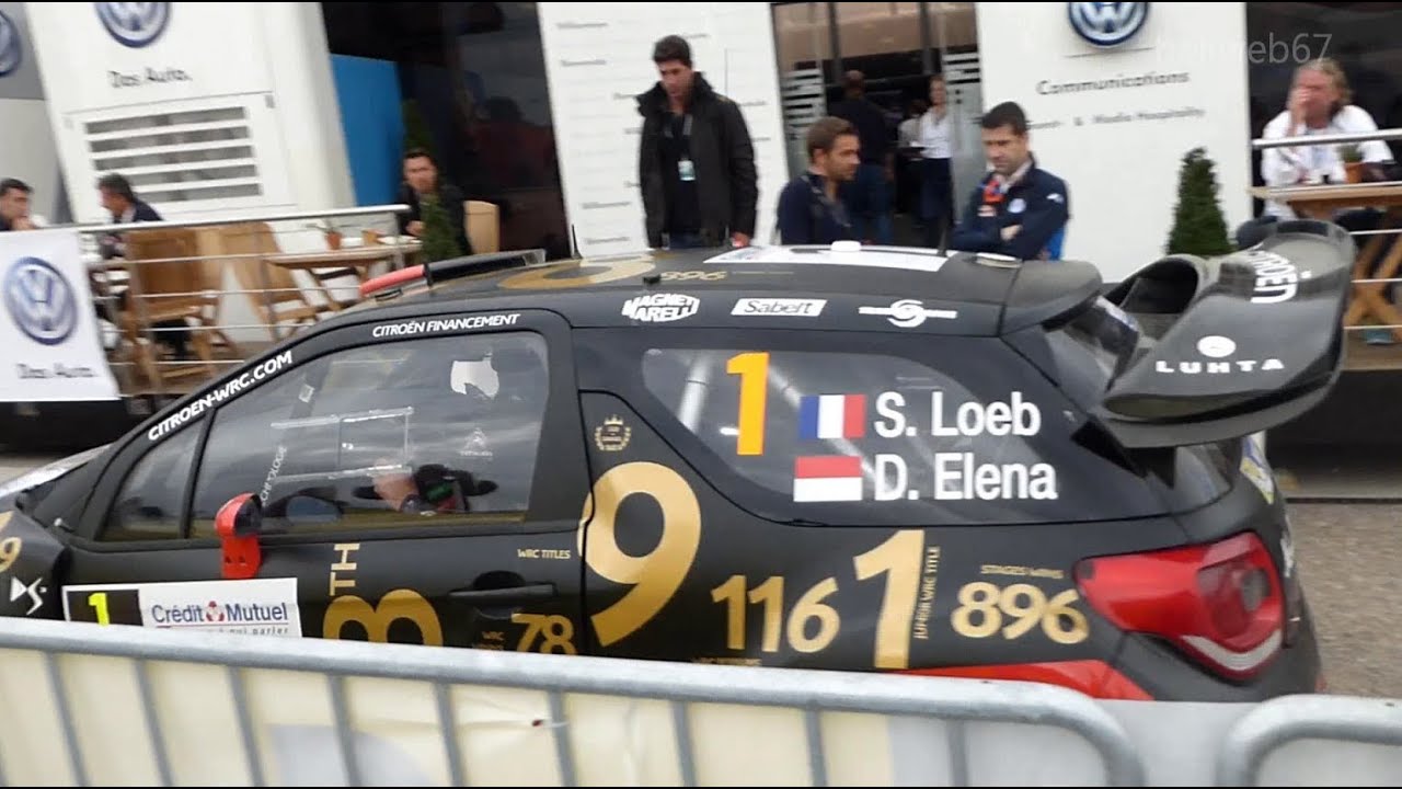 DS3 WRC Sébastien Loeb Sortie des stands - Rallye de France 2013 - YouTube