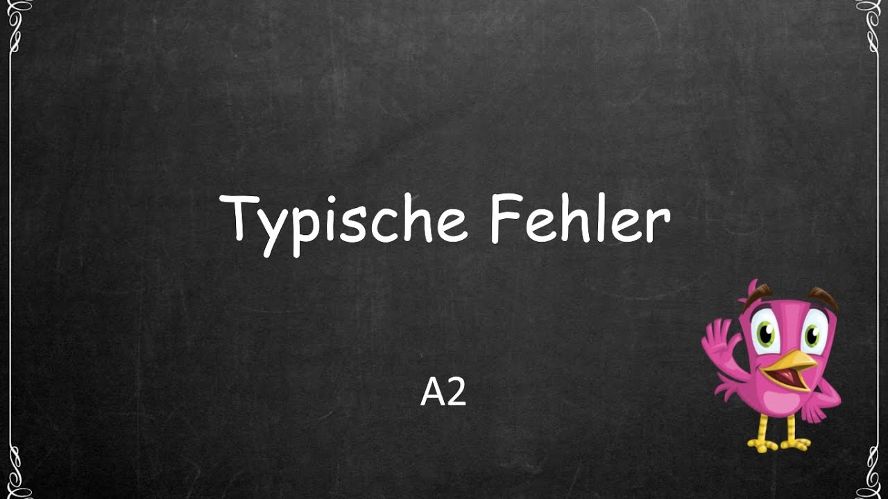 Typische Fehler der Deutschlernenden - YouTube