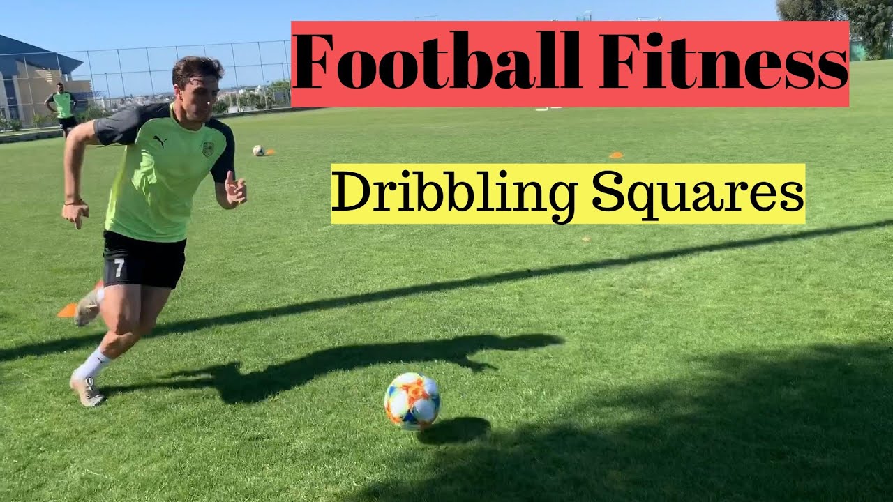 Football/soccer fitness: Dribbling squares drill - YouTube