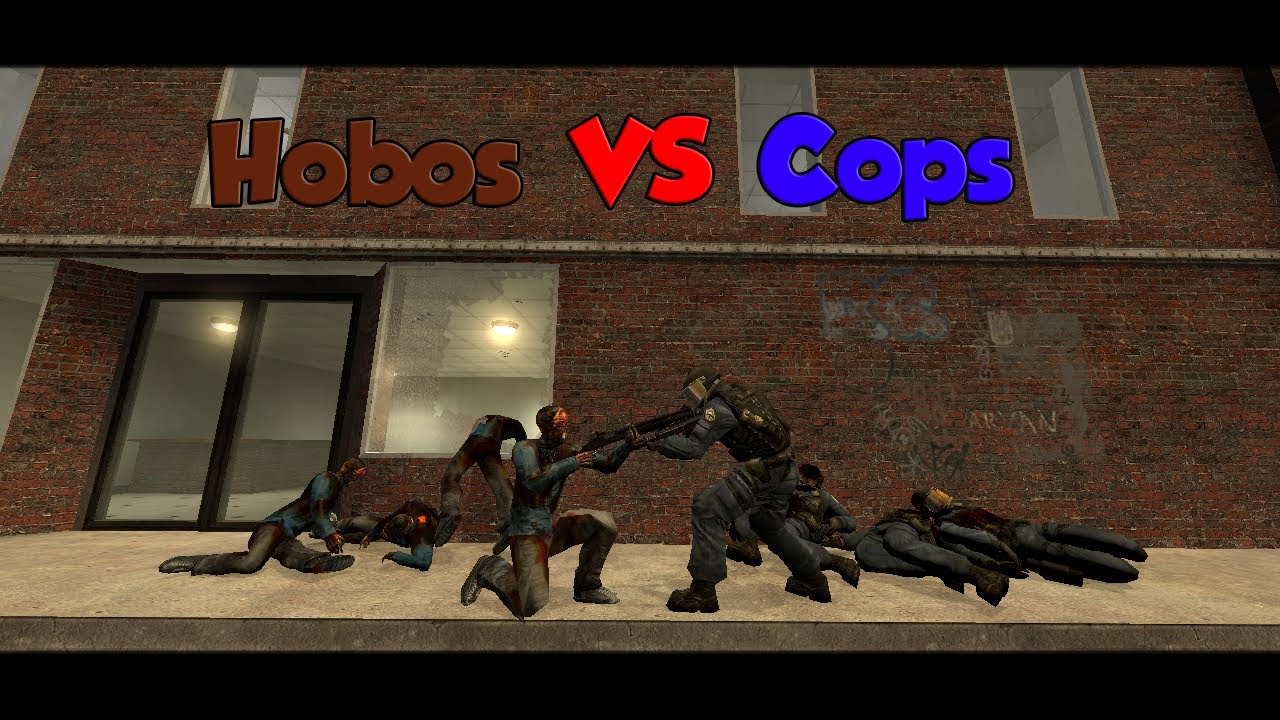 Hobo's vs The Cop's (Gmod Darkrp) - YouTube