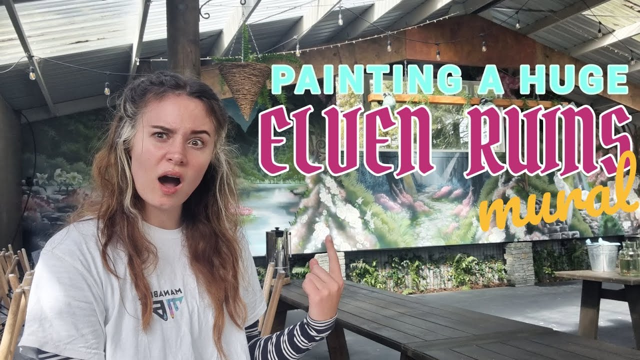 Painting A HUGE Elven Ruins mural! - YouTube
