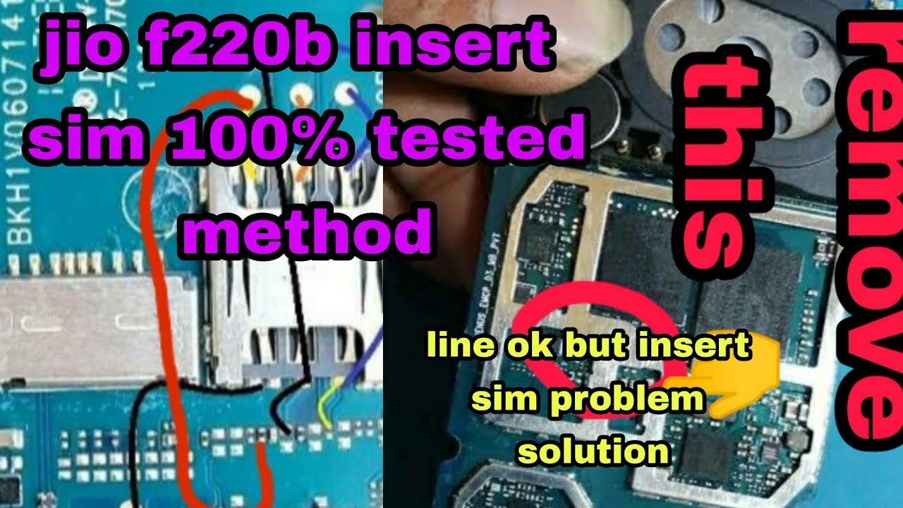 jio f220b insert sim solution | lyf 220b sim not working - YouTube