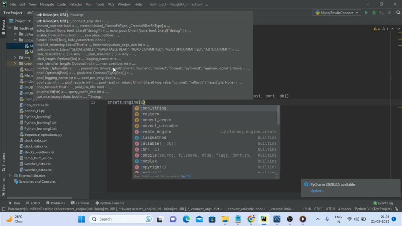 Python | Connecting to database using user variables | Hiding password using environment ...