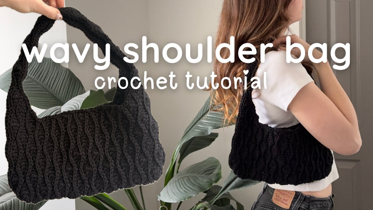 how to crochet a wavy shoulder bag | beginner friendly crochet tutorial ...