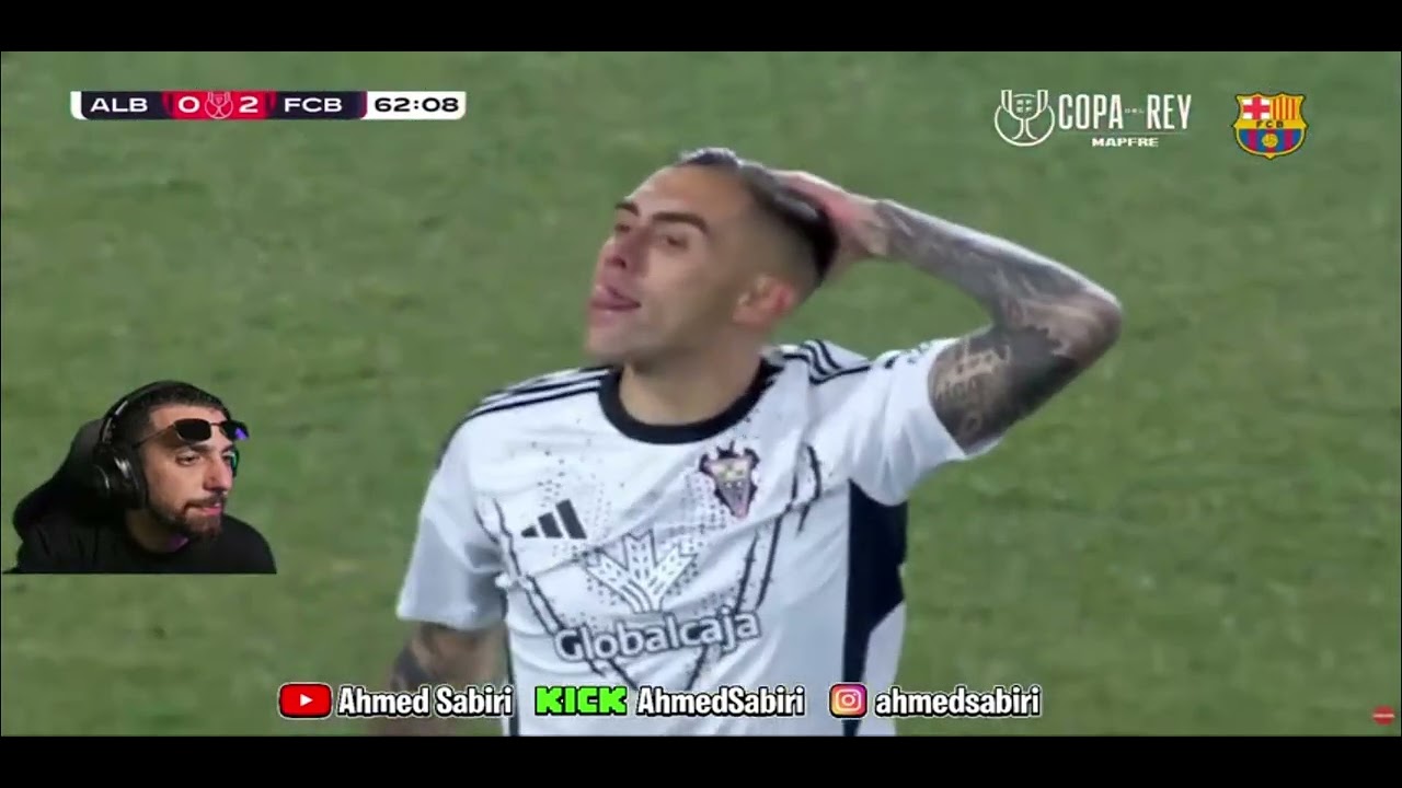 AHMED SABIRI REACTION MATCH BARCA VS ALBACETI || 😂😂ماتش ساهل بزاااف ...