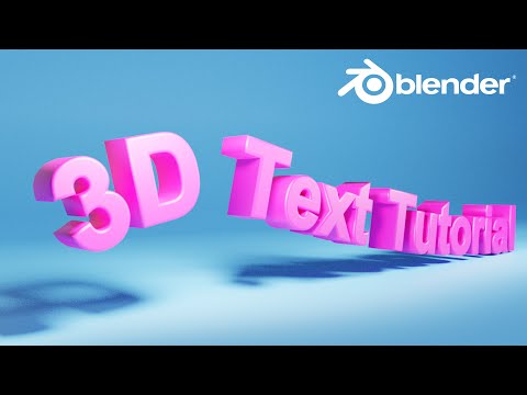 Blender text tutorial - how to edit text and convert text to mesh