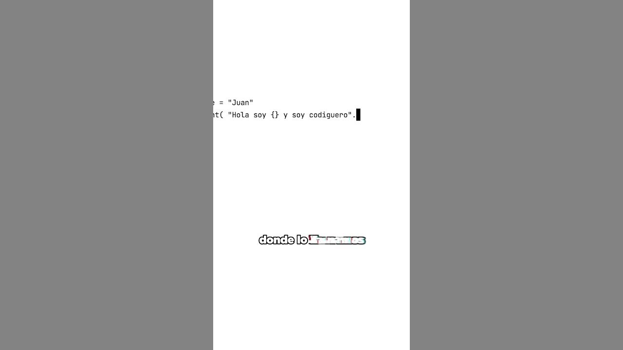 #strings formatting en #python usando format | Parte 3 #programacion #programadores - YouTube