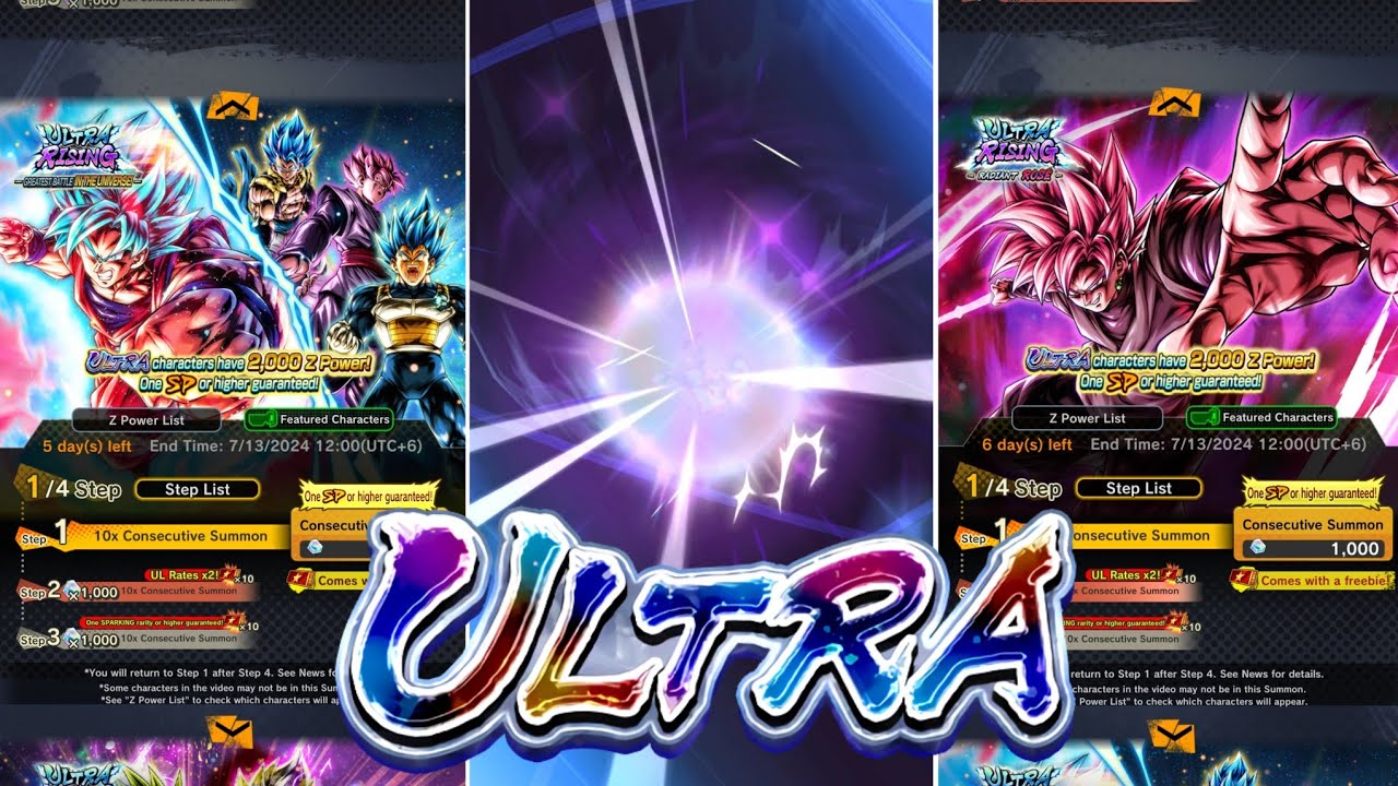Ultra Blue Kaioken vs Ultra Rose Summon Race!!!-Dragon Ball Legends ...
