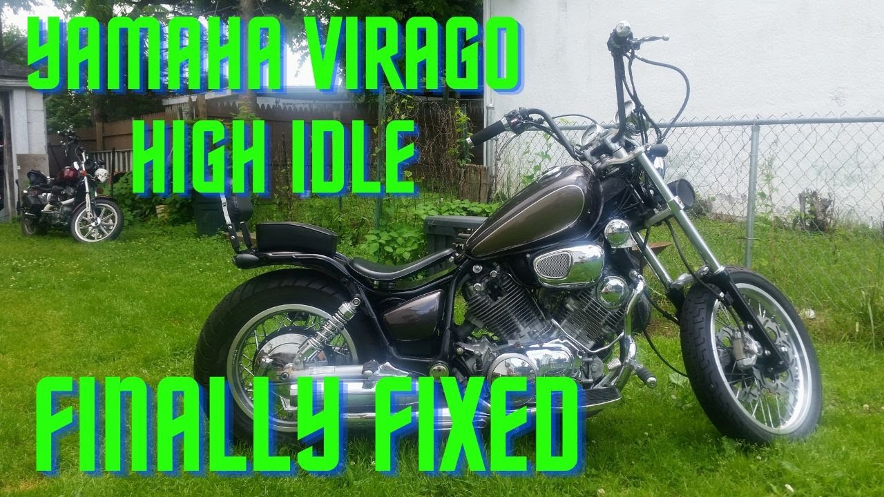 YAMAHA VIRAGO 750 CHOPPER, HIGH IDLE FIXED - YouTube