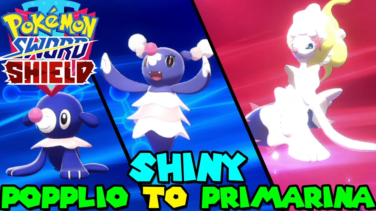 Evolving Shiny Popplio To Shiny Primarina In Pokemon Sword And Shield