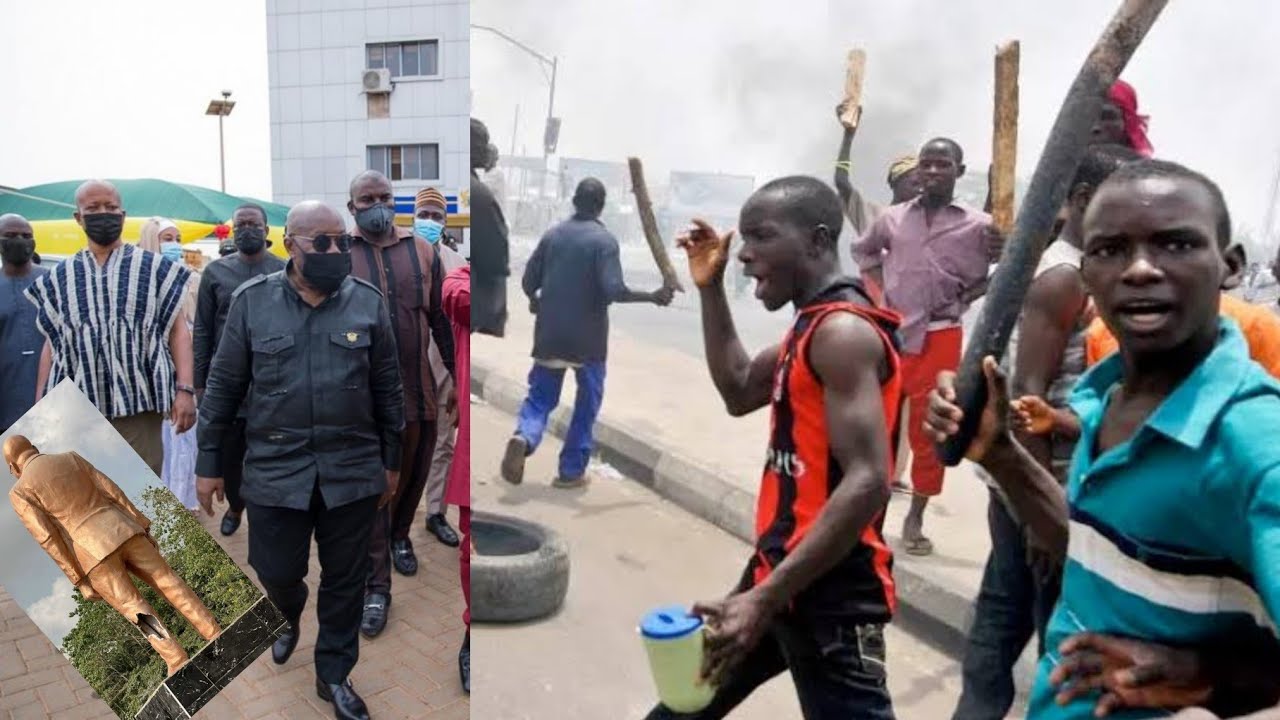 Break! Angry youth vándaliséd Nana Addo's Leg at ... ..and expected to ...