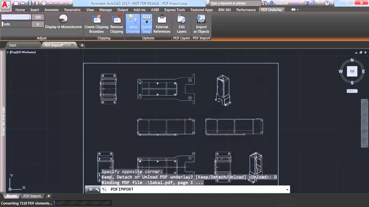 How to handle PDF Import in AutoCAD 2017 AutoCAD - YouTube