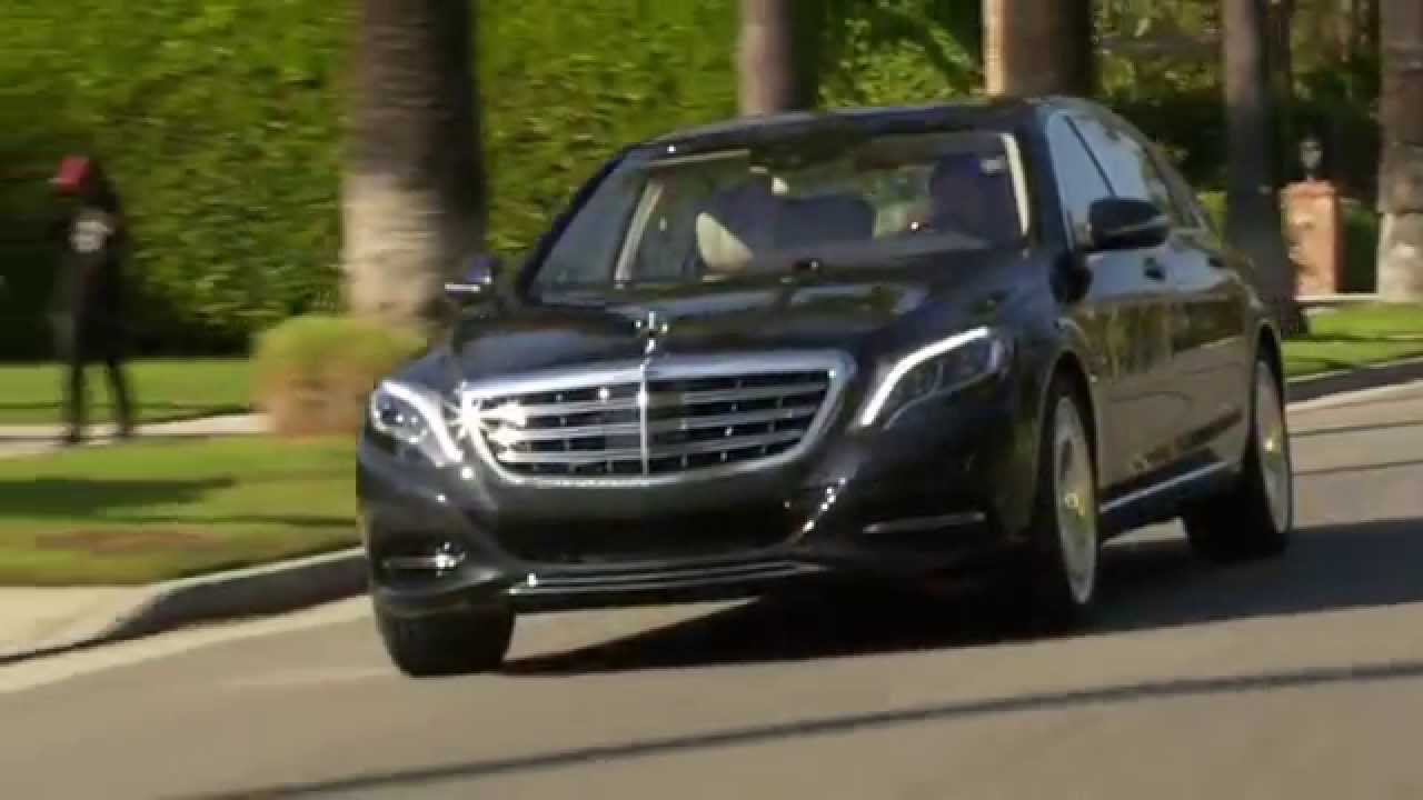 Mercedes-Maybach S 600 in Antracite Blue Driving in the City ...