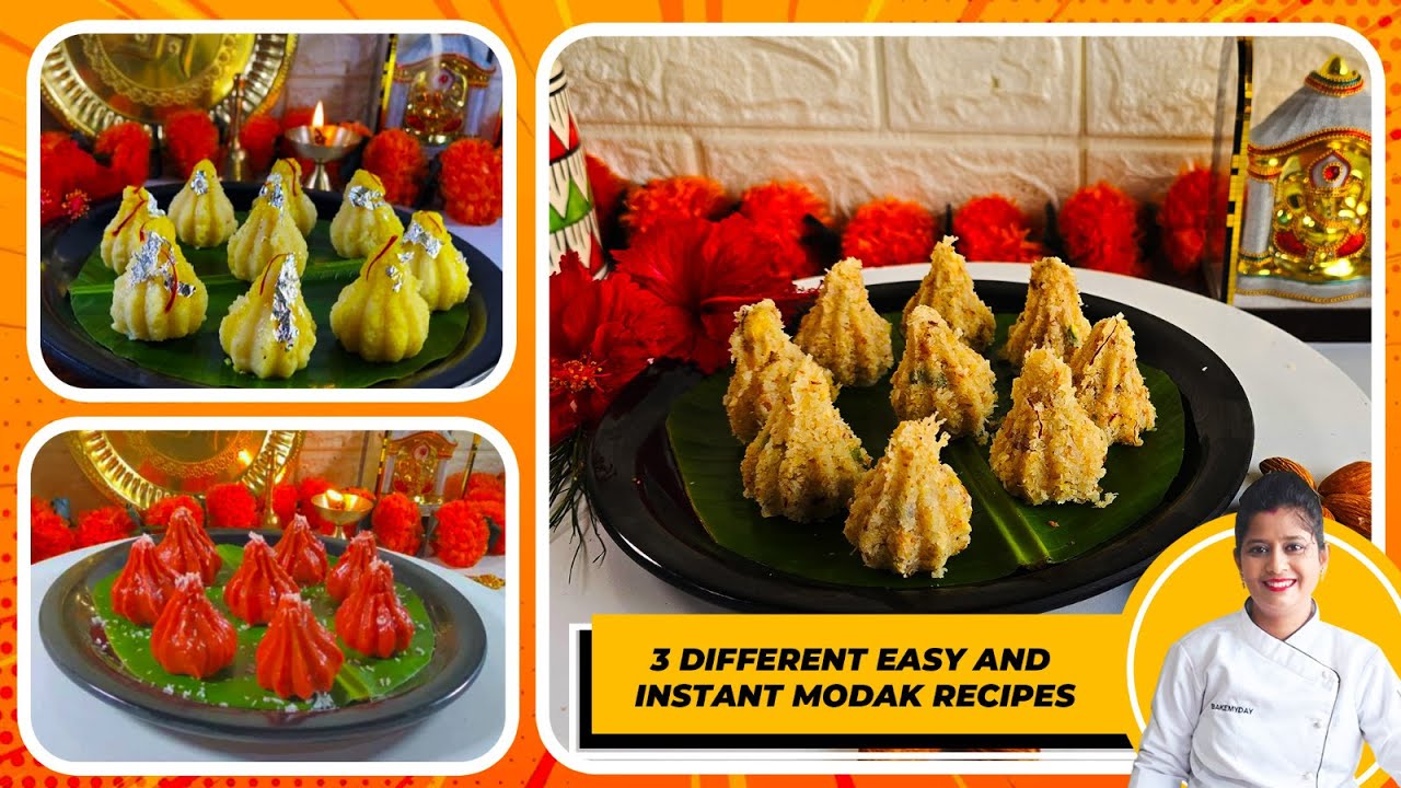 3 types of Modak Recipe | Ganesh Chaturthi Special | गणपती बाप्पा का ...