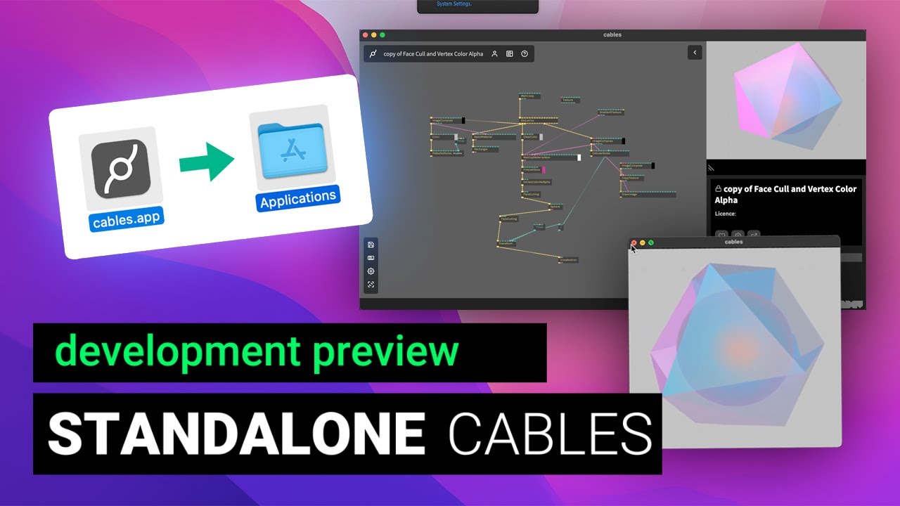 cables development preview: standalone / offline version WIP - YouTube