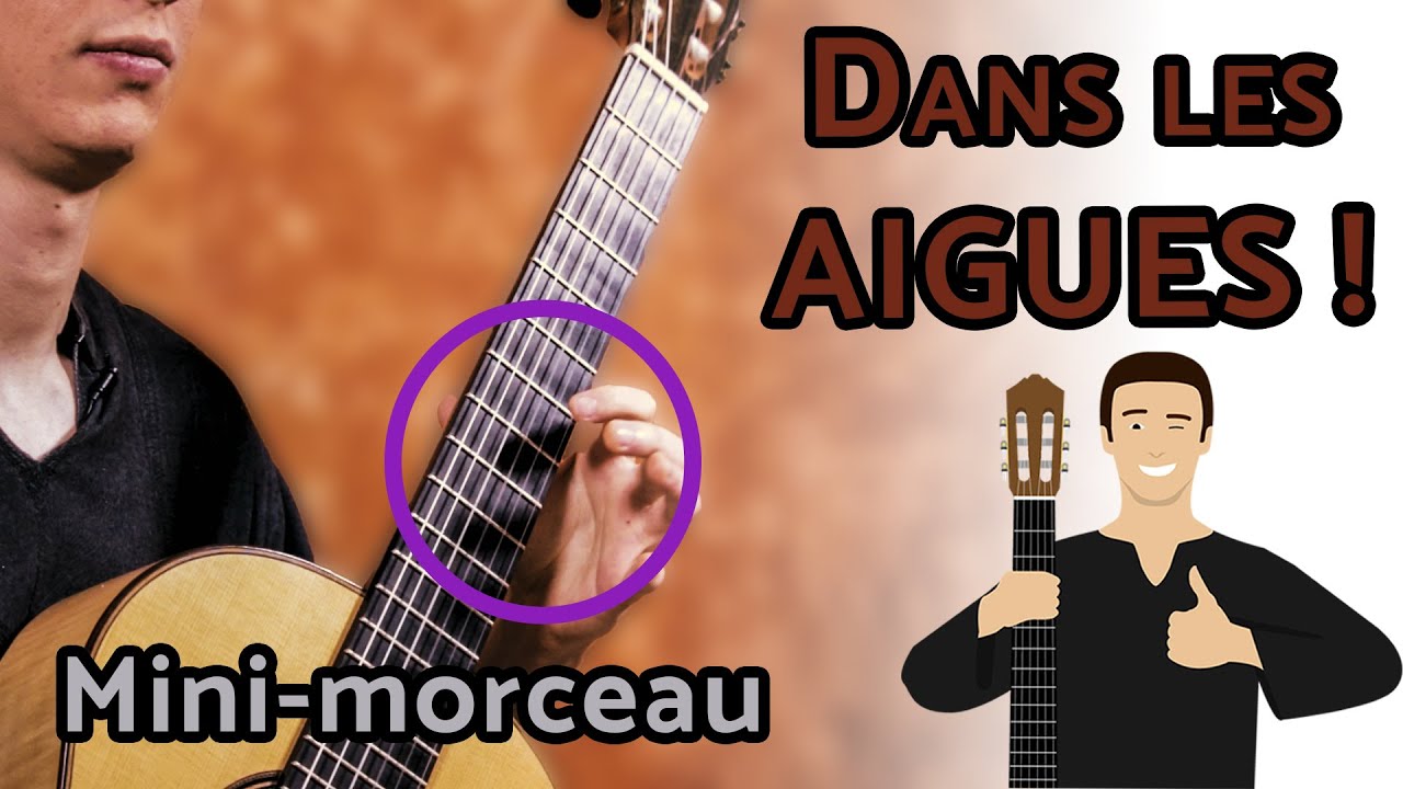 Mini morceau pour se familiariser avec les notes Aigues ! Tuto Guitare ...