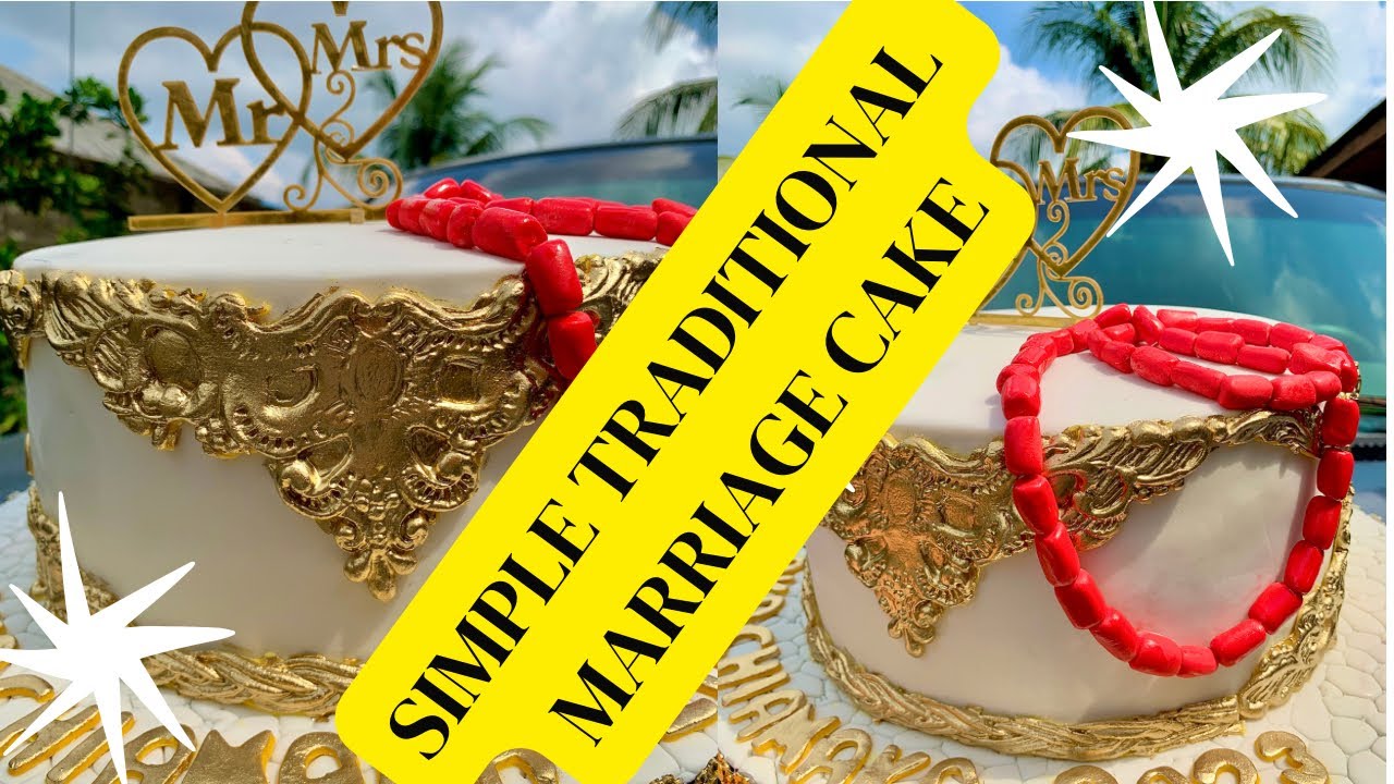 TRADITIONAL MARRIAGE CAKE/ SIMPLE NIGERIAN TRAD CAKE/ CAKE WITH BEADS ...