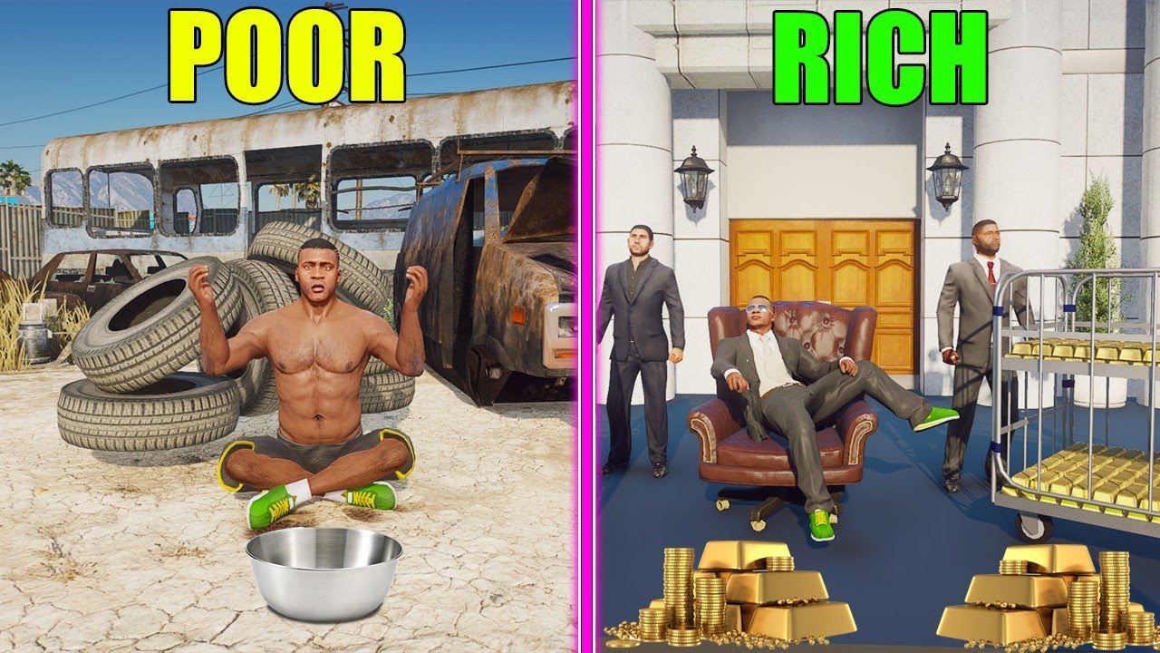 GTA 5 : FRANKLIN Becomes POOR to RICH in GTA 5 | SHINCHAN and CHOP ...