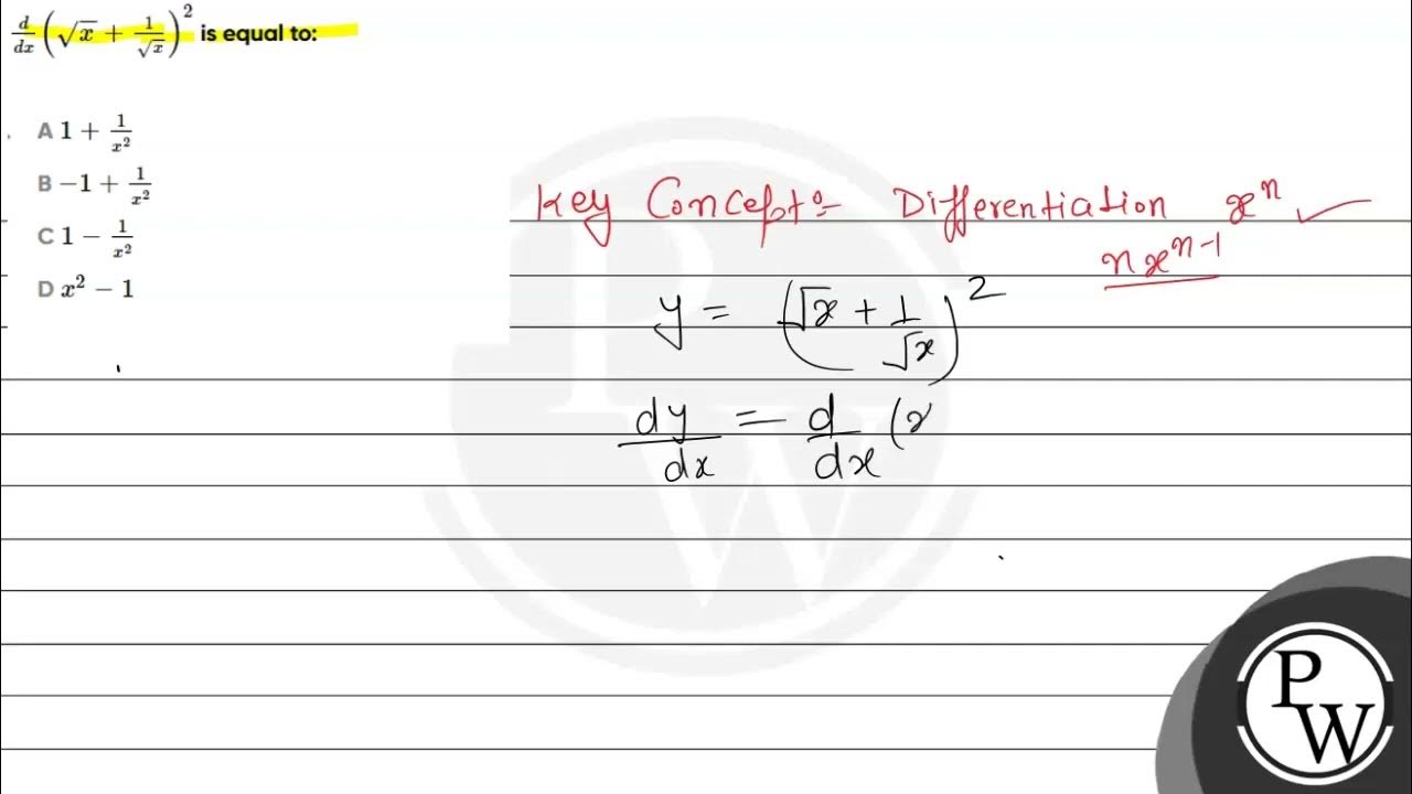 frac-d-d-x-left-sqrt-x-frac-1-sqrt-x-right-2-is-equal-to