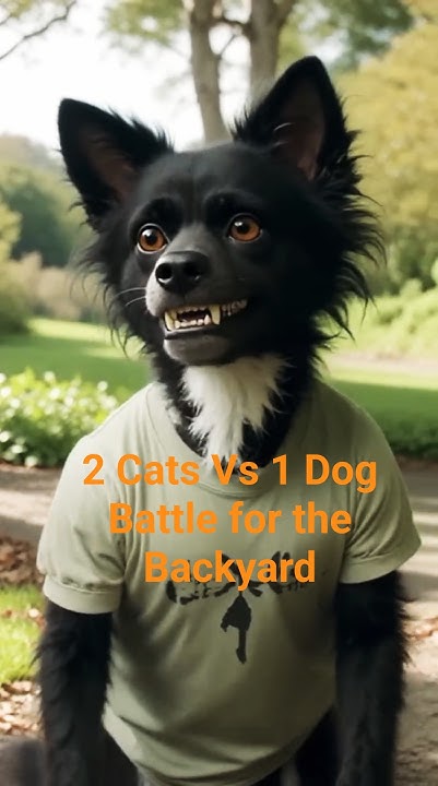 2 Cats vs 1 Dog: Battle for the Backyard #cat #dog #trending #popular - YouTube