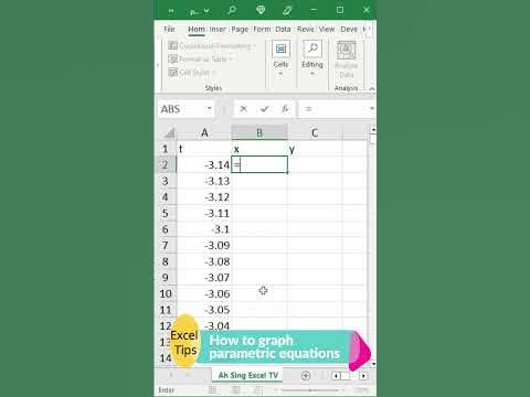 How to graph parametric equations in Excel - YouTube