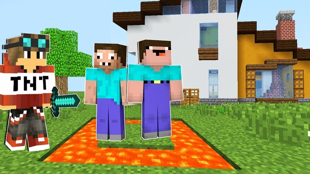 GRIEFER TRAPPED NOOB And PRO In Minecraft ! NOOB Surviving In The City ...
