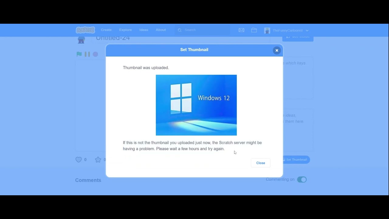 "Set Thumbnail" Button On Scratch - YouTube