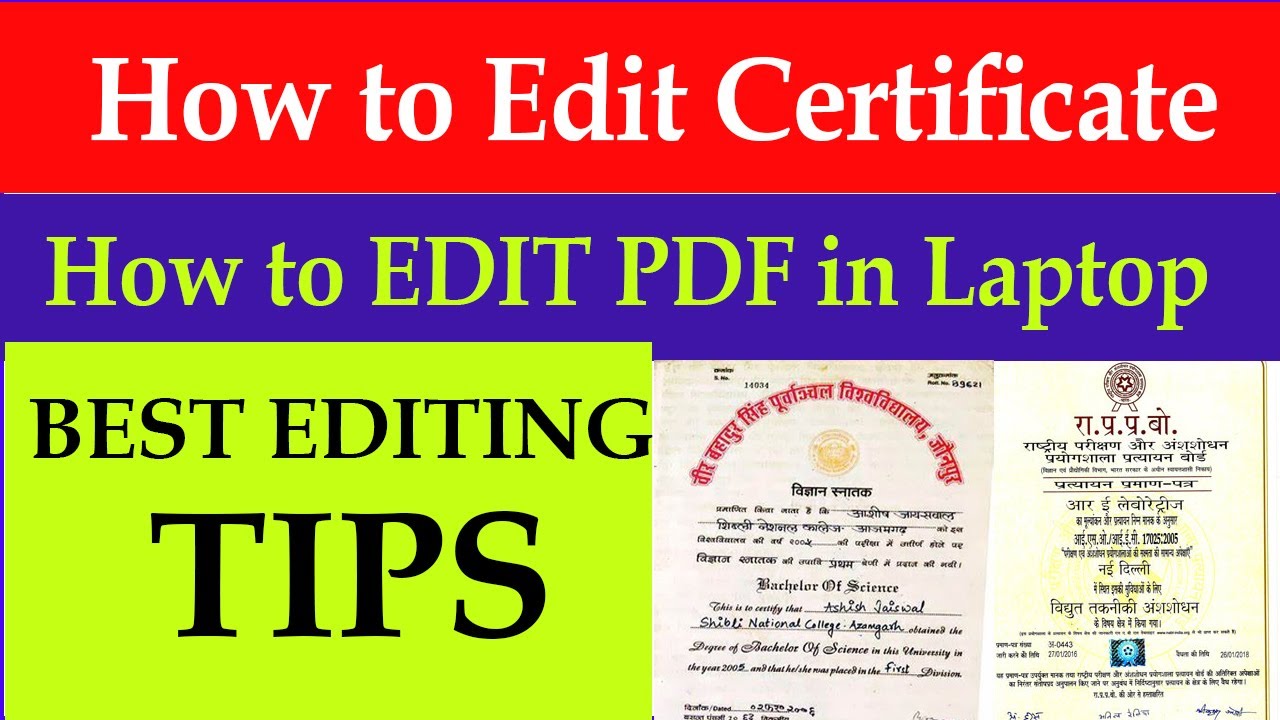 How to Edit Documents and Certificate in Photoshop,Documents or ...