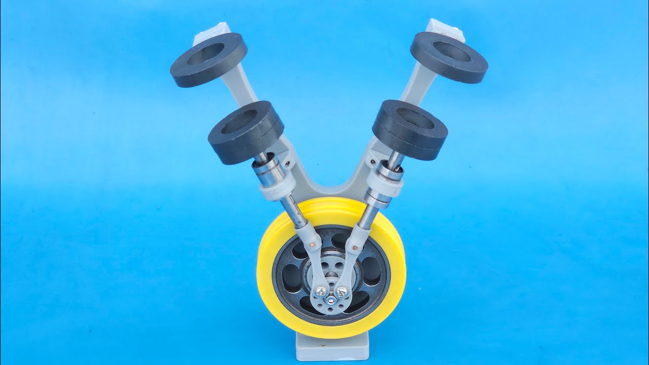 Making Flywheel Regenerating Energy From V2 Permanent Magnet Engine ...
