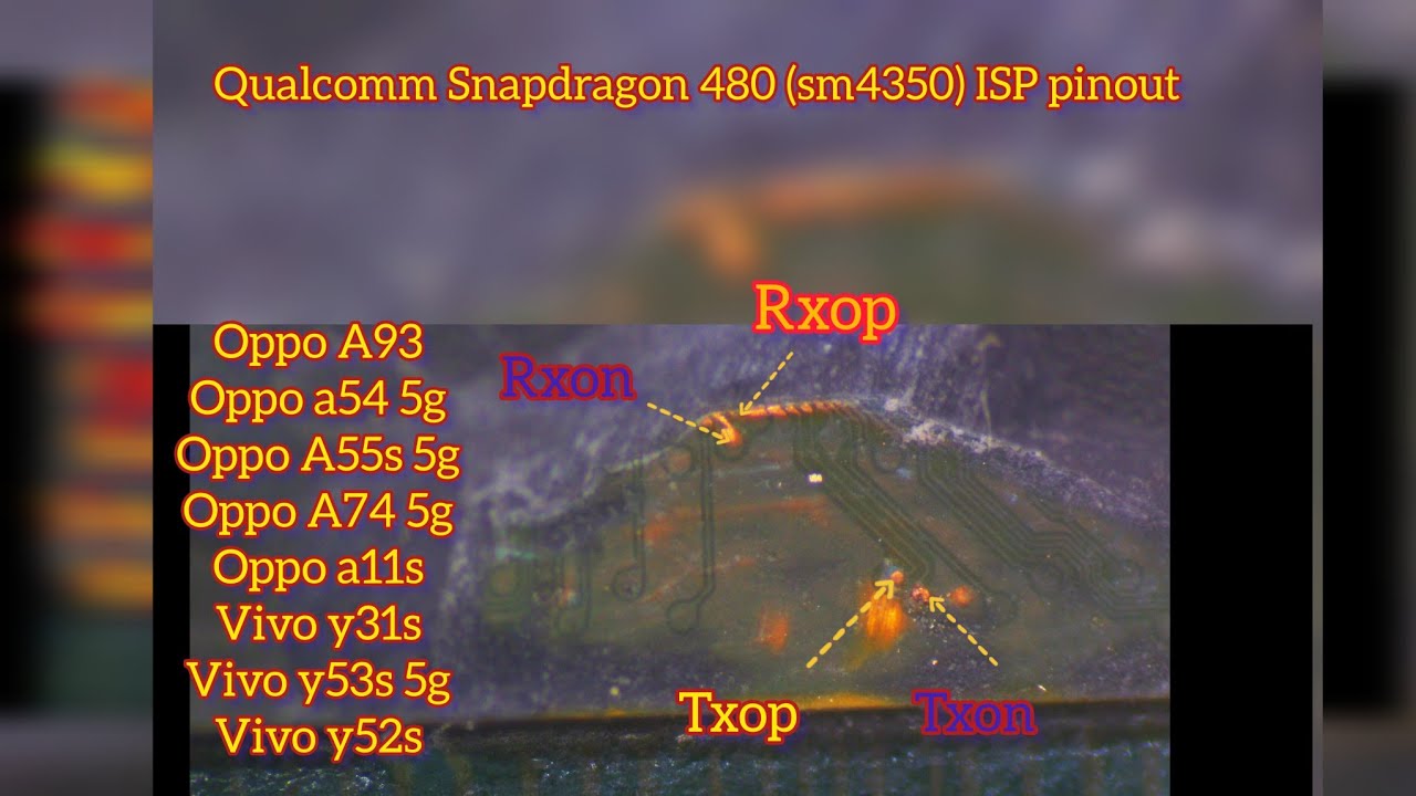 Qualcomm Snapdragon 480 sm4350 ISP pinout - YouTube