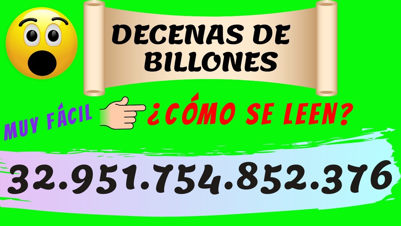 🚀 Cómo ubicar en el Cartel de Valores las 👉 DECENAS de BILLONES. Muy ...