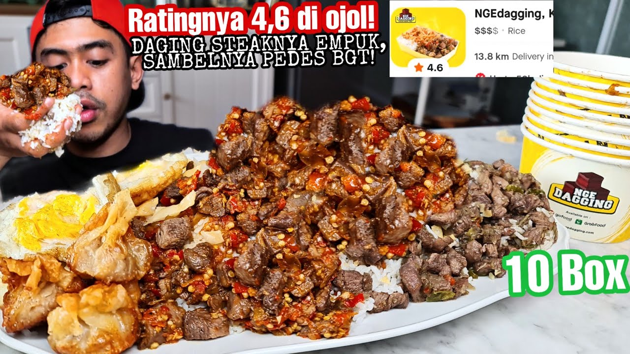BUSET! MUKBANG 10 PORSI DAGING STEAK DALAM BOX, HARGANYA 19 RIBU ...