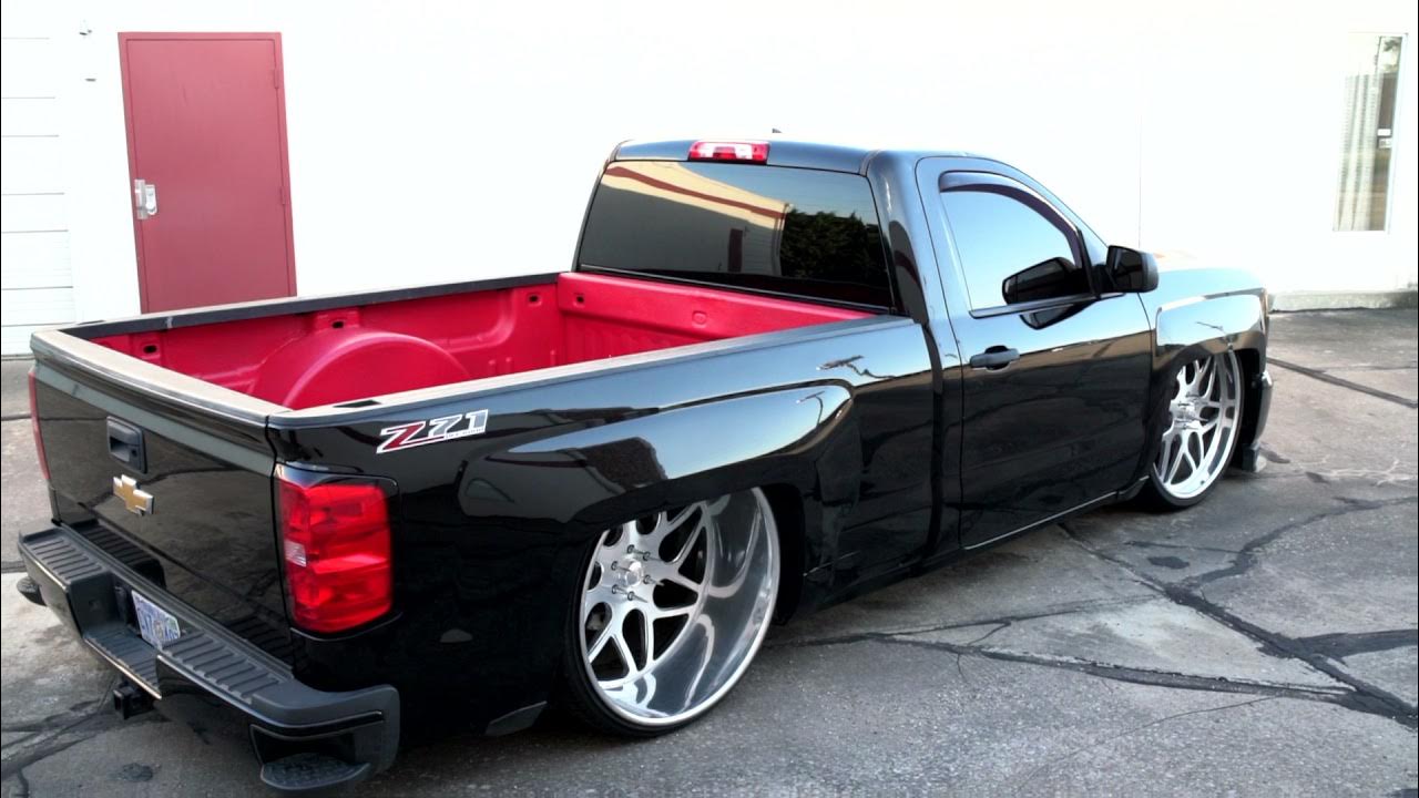 Bagged Silverado On 28s Intro Billets! - YouTube