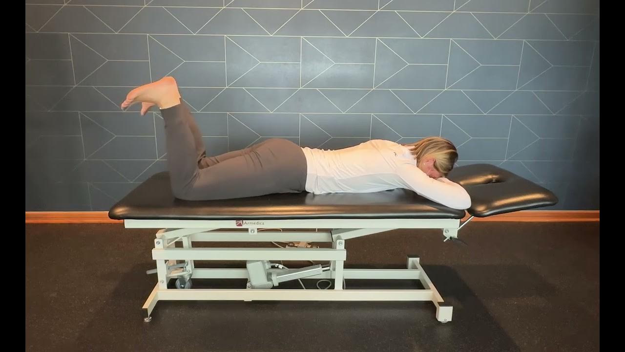 Prone Hip External Rotation - YouTube