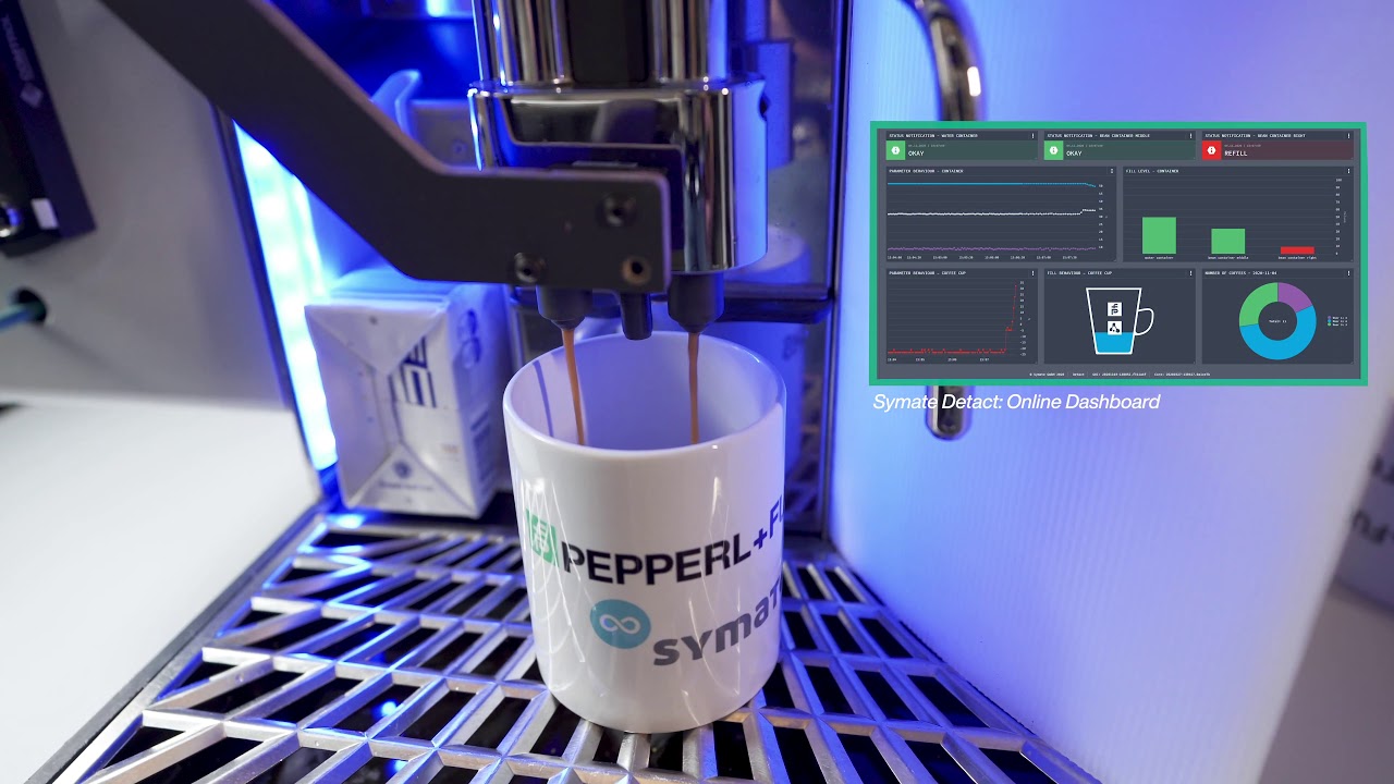 The Smart IIoT Coffee Machine from Symate and Pepperl+Fuchs - YouTube
