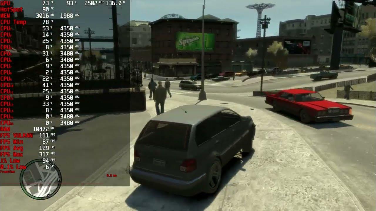Grand Theft Auto IV 2k,1440p gameplay r7 5800X3D,RX 6700 XT Vulkan - YouTube