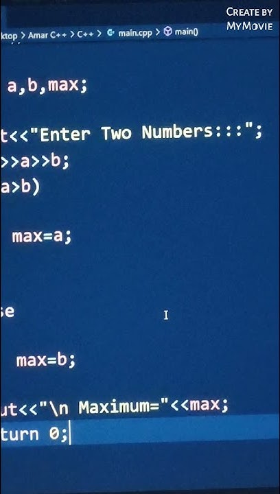 maximum of two numbers using if else in C++🎯 - YouTube