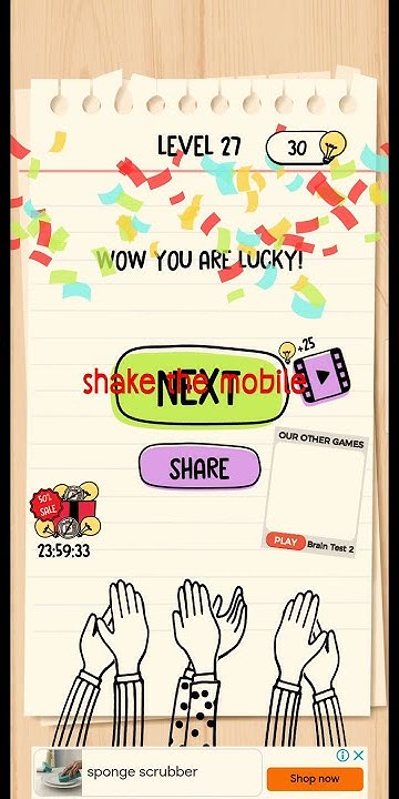 Brain test level 27 - YouTube