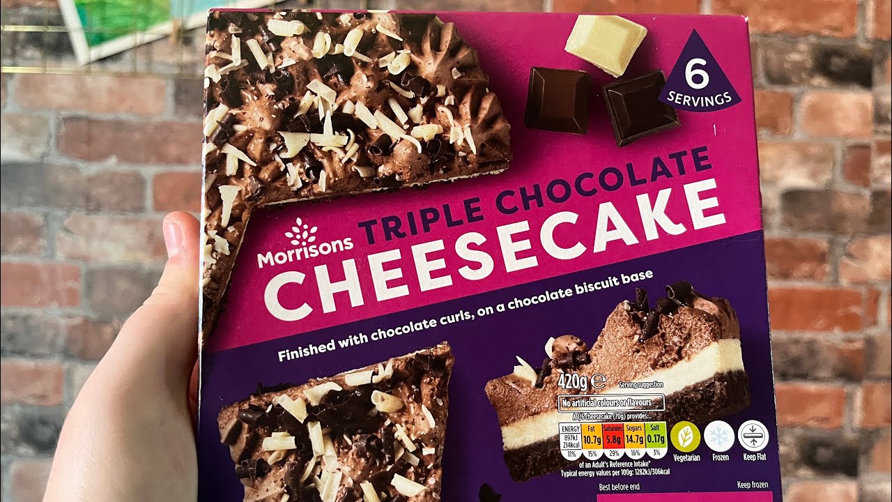 Morrisons Triple Chocolate Cheesecake Food Review - YouTube