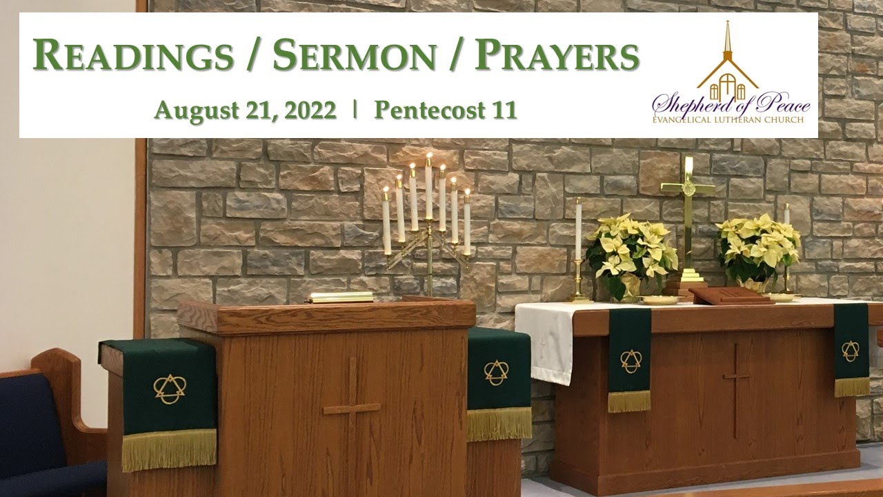 Pentecost 11 Readings/Sermon/Prayers - YouTube