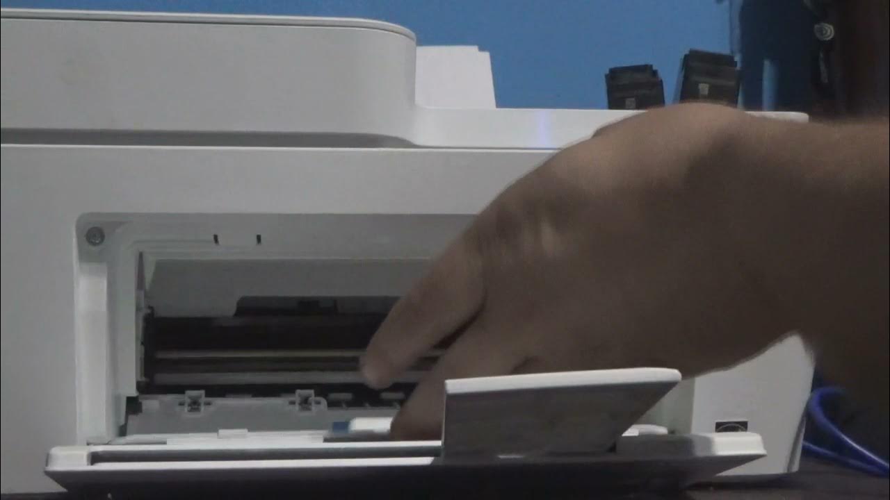how to change ink cartridges on a HP Deskjet 4155 printer - YouTube