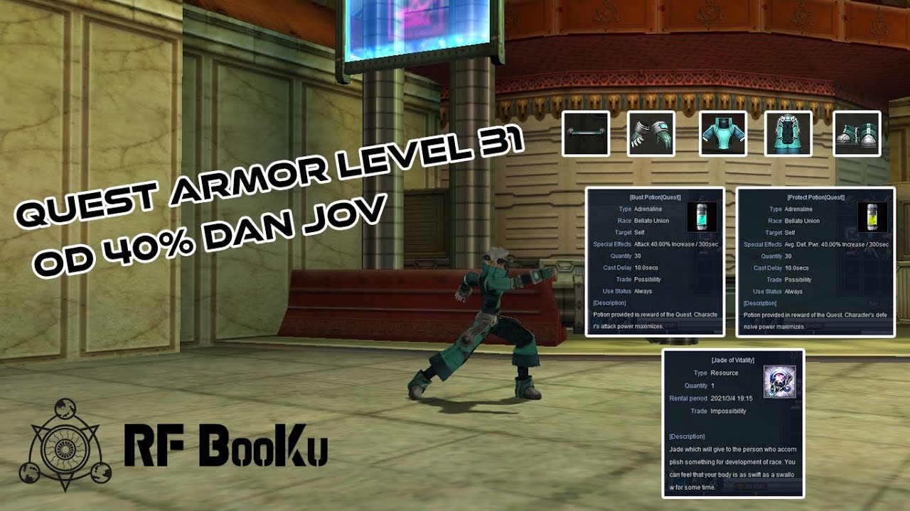 Quest Armor 31, OD 40% Dan Jade of Vitality RF Online [Bellato] - YouTube