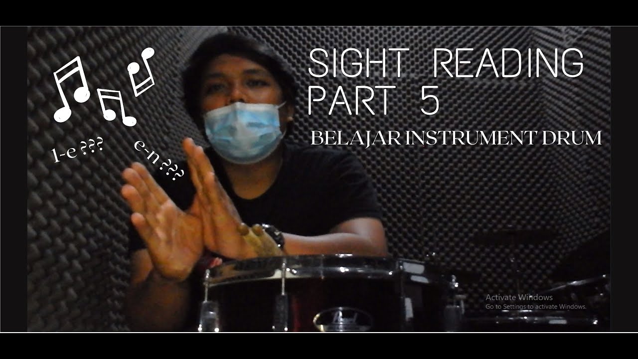 BELAJAR INSTRUMENT DRUM - SIGHT READING PART 5 (BENTUK 2 BROKEN 1/16 ...