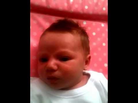 Baby has a poo, baby's poo face! - YouTube
