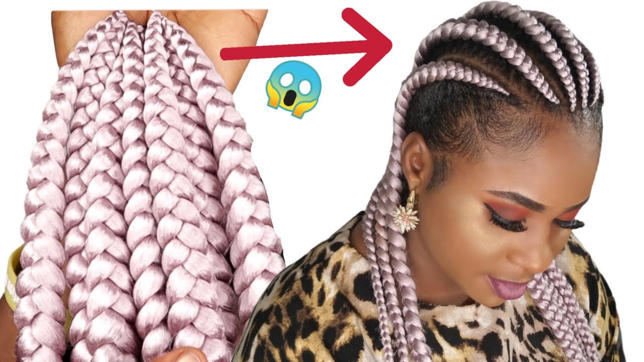 😱 Can't Do Feed In Braids? Try This Method / Underhand Braid Protective ...