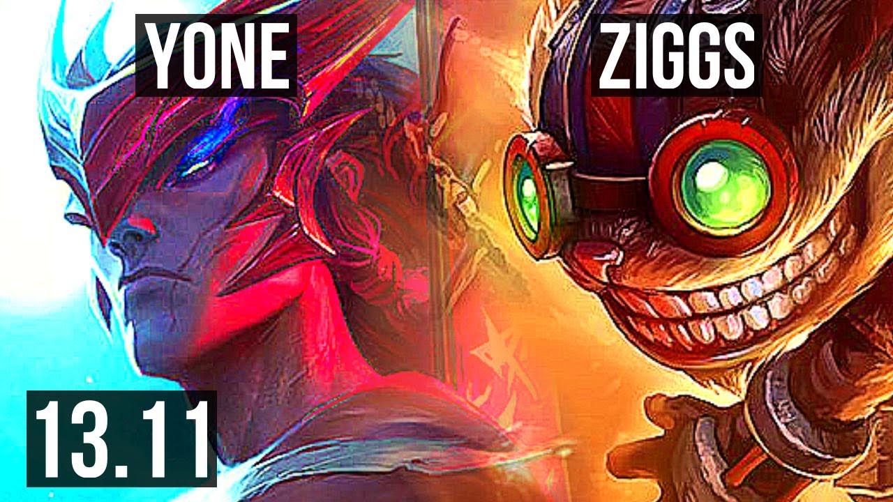 YONE vs ZIGGS (MID) | 6/1/8, 500+ games | KR Master | 13.11 - YouTube