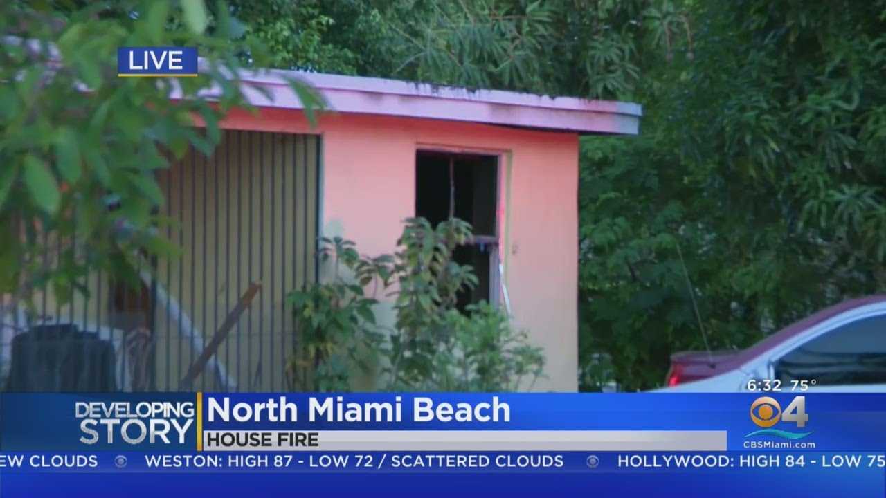 Fire Erupts In North Miami Beach Home - YouTube